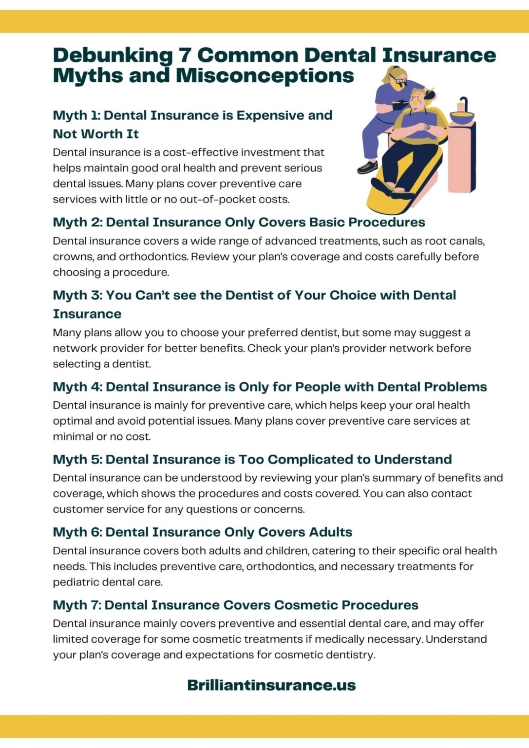 7 Most Common Myths About Dental Insurance Policies That Need To Be ...